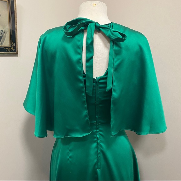 Voodoo Vixen | Dresses | Voodoo Vixen Lisa Cape Dress Green Silky 94s ...